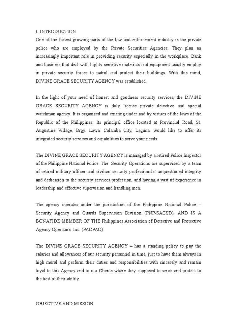 Final Paper. Bps. | PDF | Security Guard | Swot Analysis