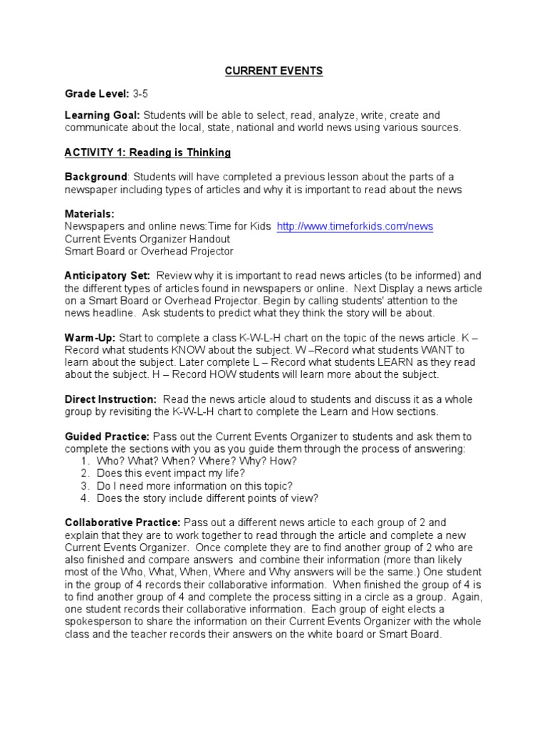 Current Events | PDF | News | Newspapers