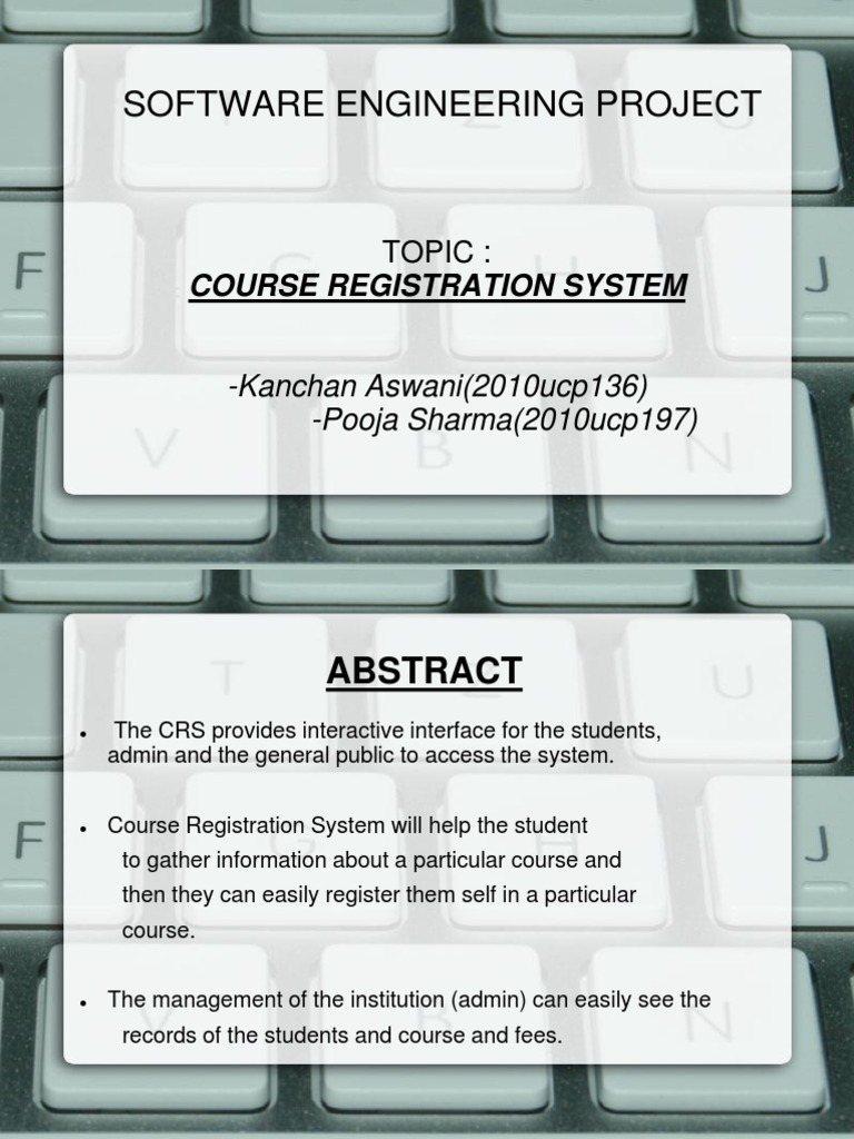 Course Registration System Guide | PDF