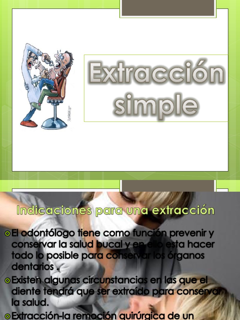 Extraccion Simple | PDF | Dentadura postiza | Diente humano