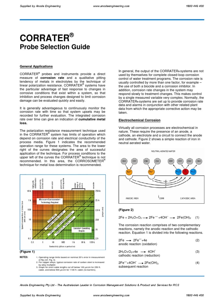 Corrater Probe Selection Guide | PDF | Corrosion | Electrochemistry