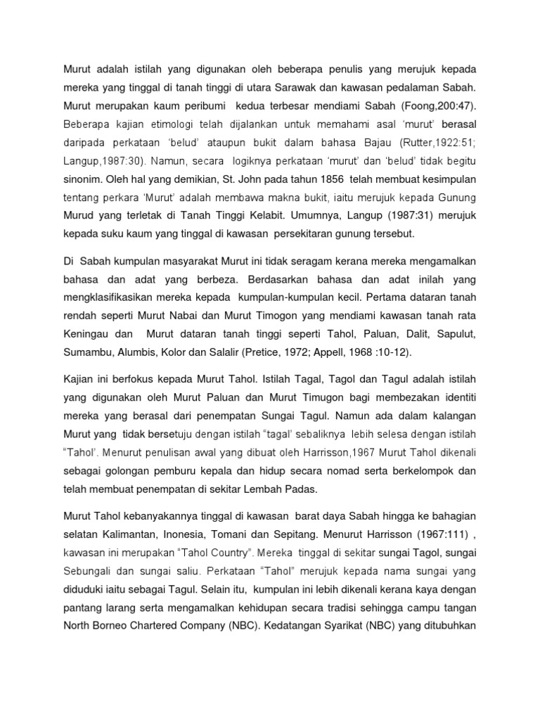 Motif Dan Pakaian Pada Etnik Murut | PDF