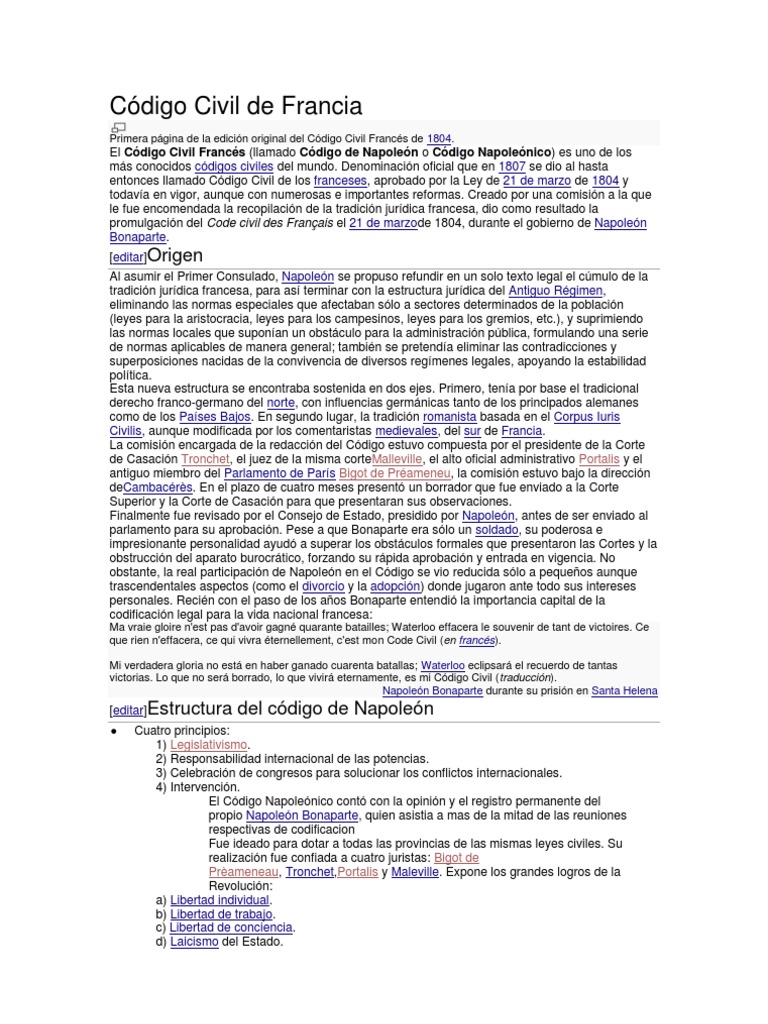 Código Civil de Francia | PDF | Virtud | Información del gobierno