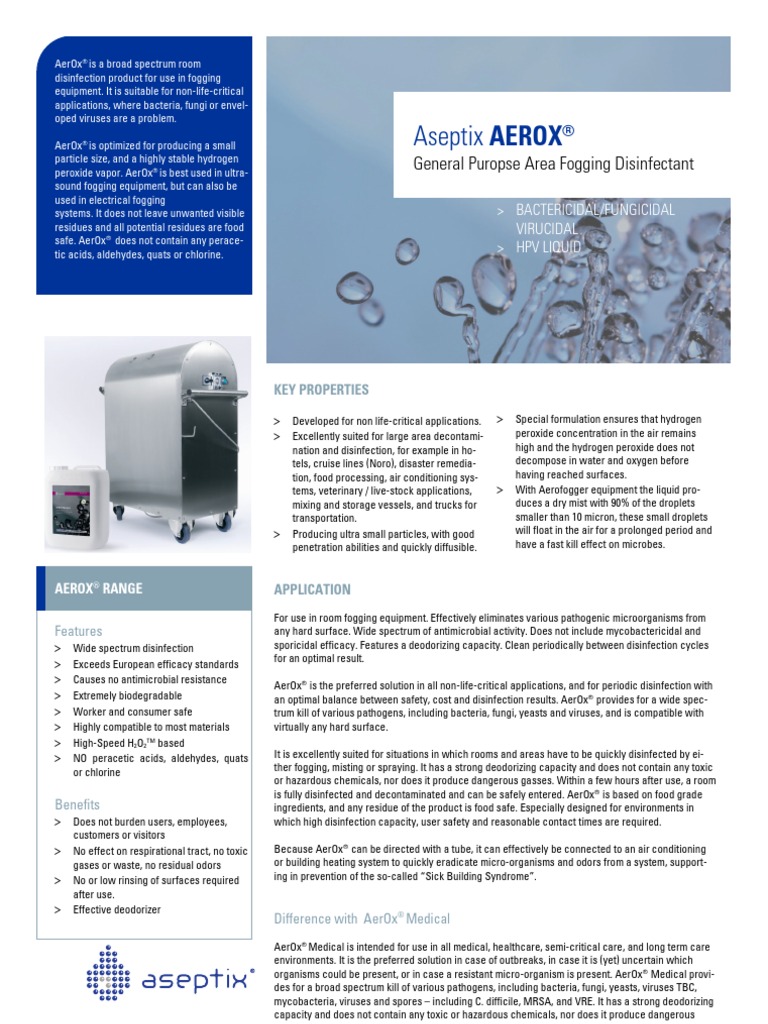 Aseptix Aerox TPS | PDF | Disinfectant | Antimicrobial