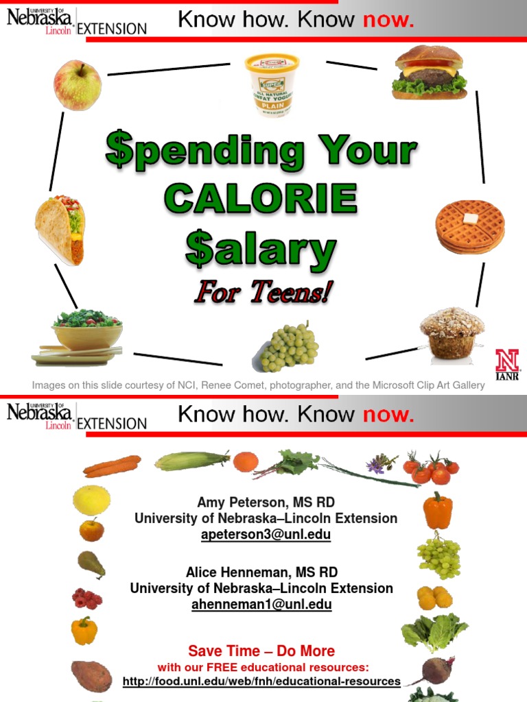Teencaloriesalary2012-120827085726-Phpapp01 Teen Calorie and Salary ...