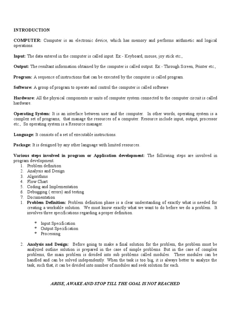 C Language Full Notes | PDF | C (Programming Language) | Data Type