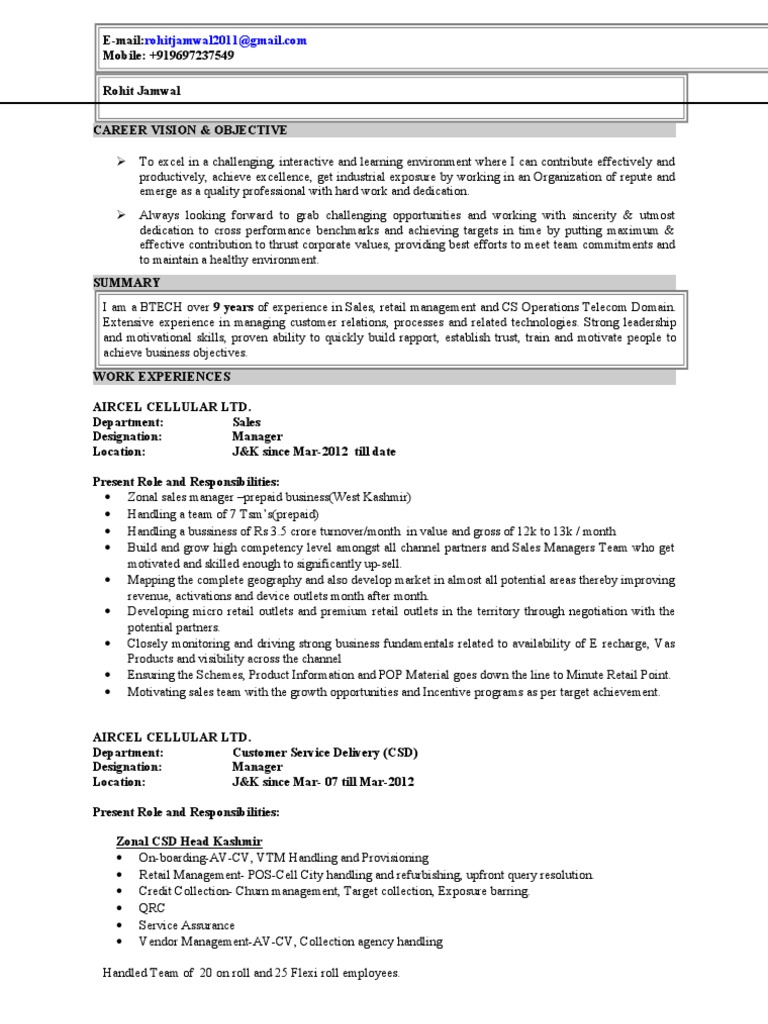 Resume Ashraf Baba | PDF | Retail | Sales
