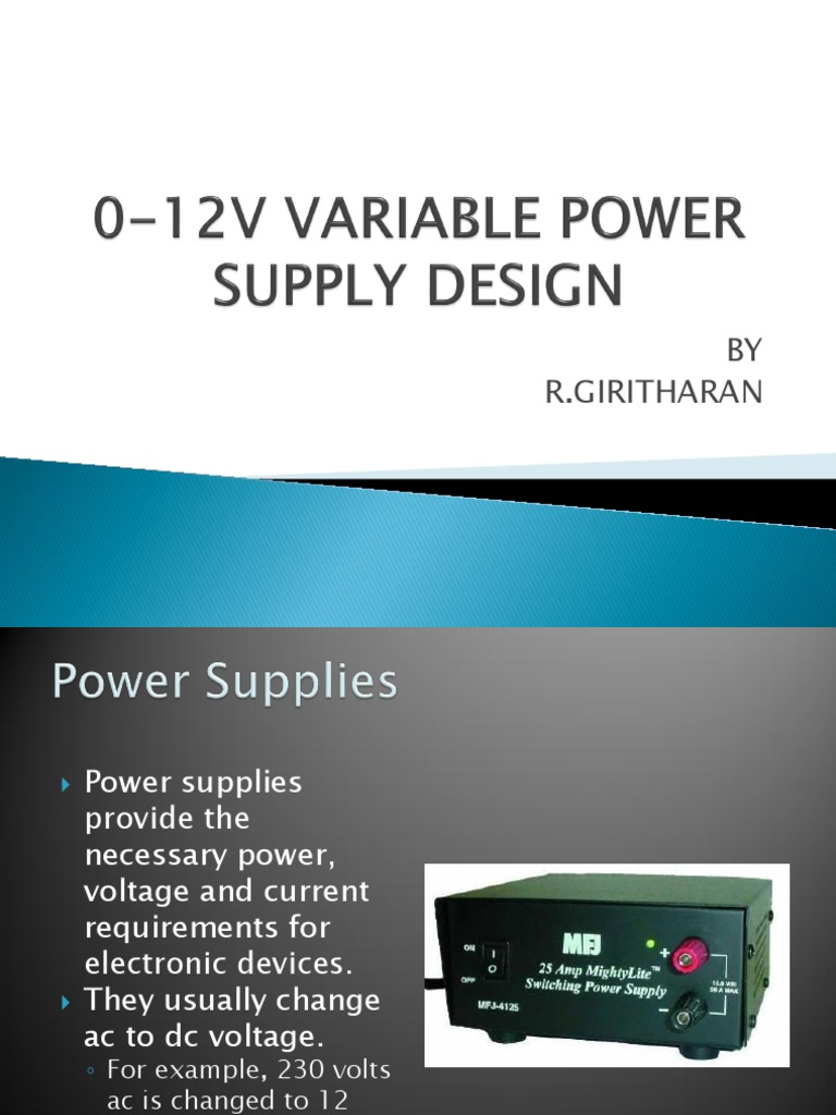 0-12v Variable Power Supply | PDF | Rectifier | Power Supply
