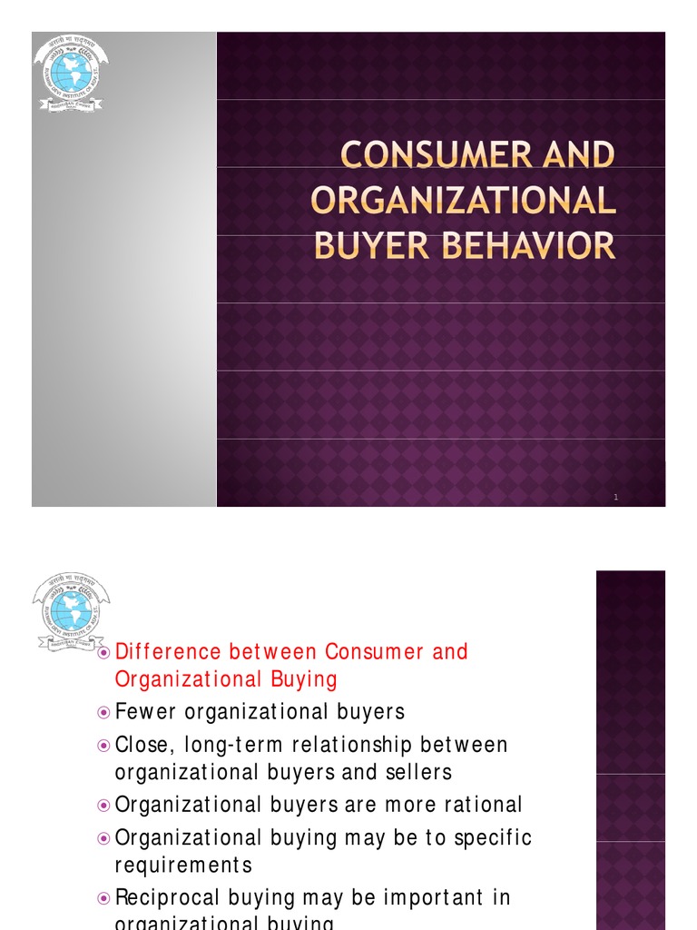 Understanding Consumer and Organizational Buyer Behavior: A ...