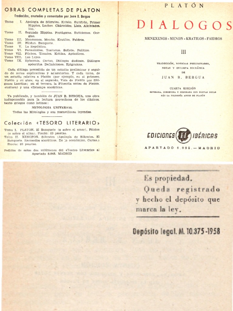 Dialogos de Platon | PDF