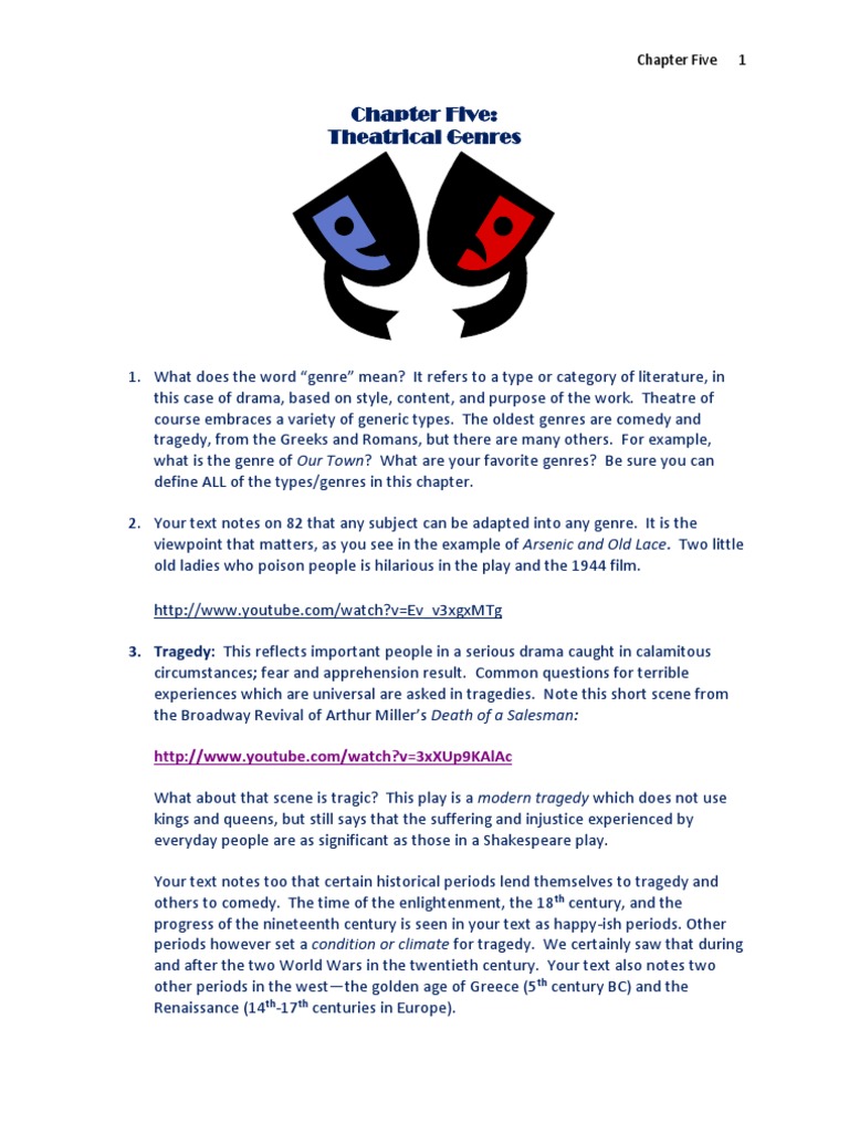 theatre appreciation chapter 5 notes | Play (Theatre) | Tragedy