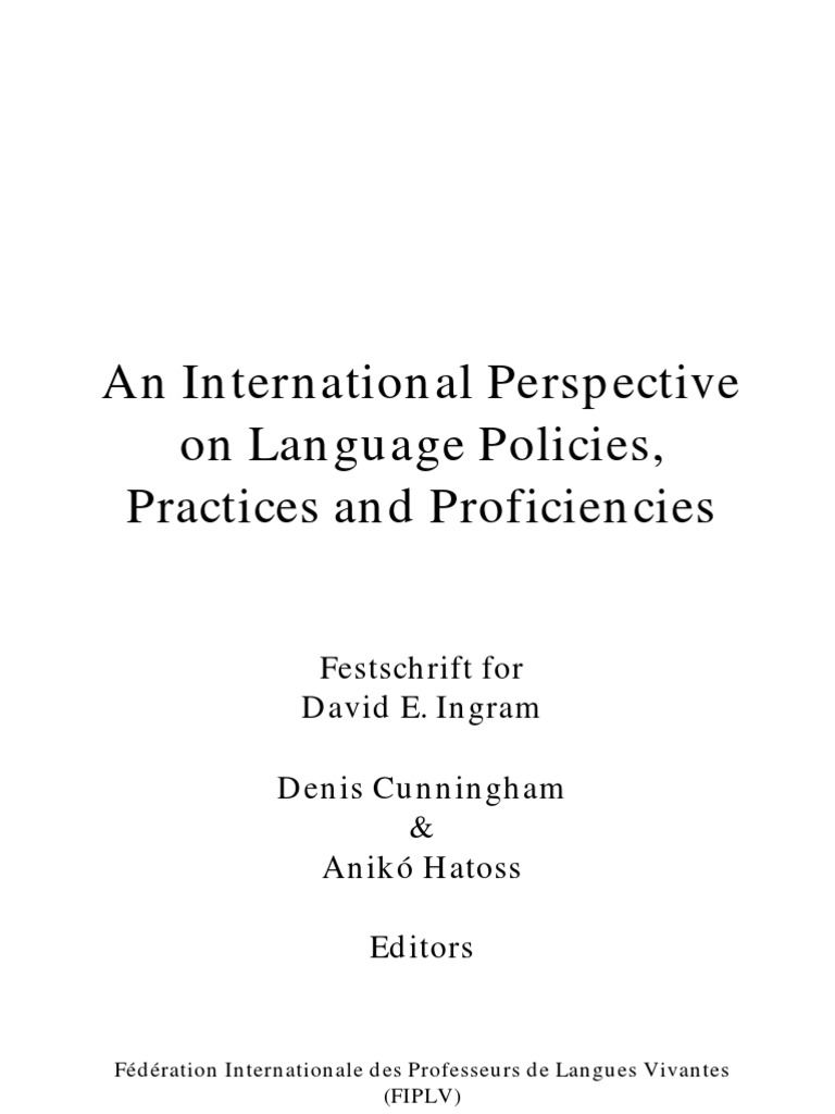 An International Perspective On Language Policies, Practices and ...