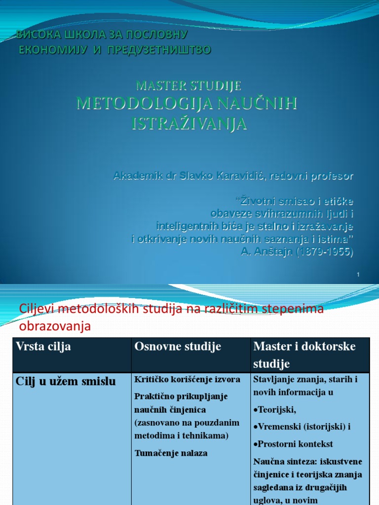 Metodologija Rada | PDF