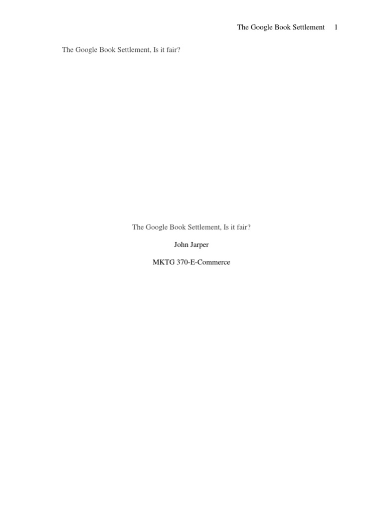 Google Book Settlement Overview | PDF | Google Books | E Reader