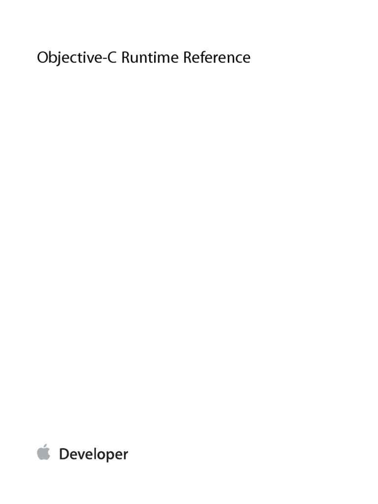 Obj CRuntime Ref | PDF | Objective C | Class (Computer Programming)