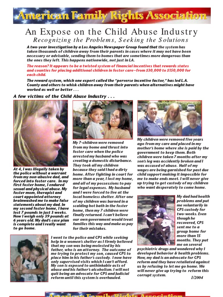 Media Hand Out | PDF | Child Protective Services | Foster Care