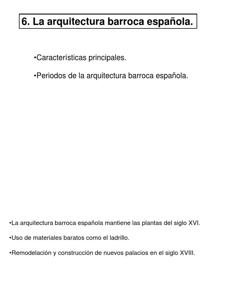 Arquitectura y Escultura Barroca Española | PDF | Barroco | Artes (general)
