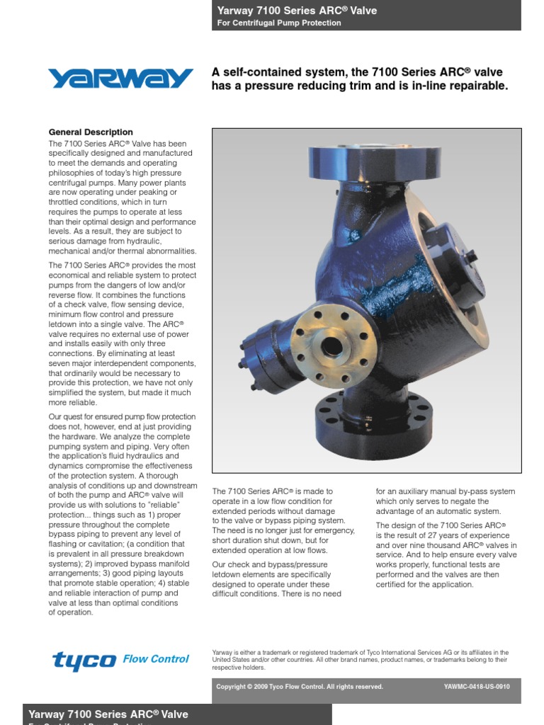 Valvula Yarway | PDF | Valve | Pump