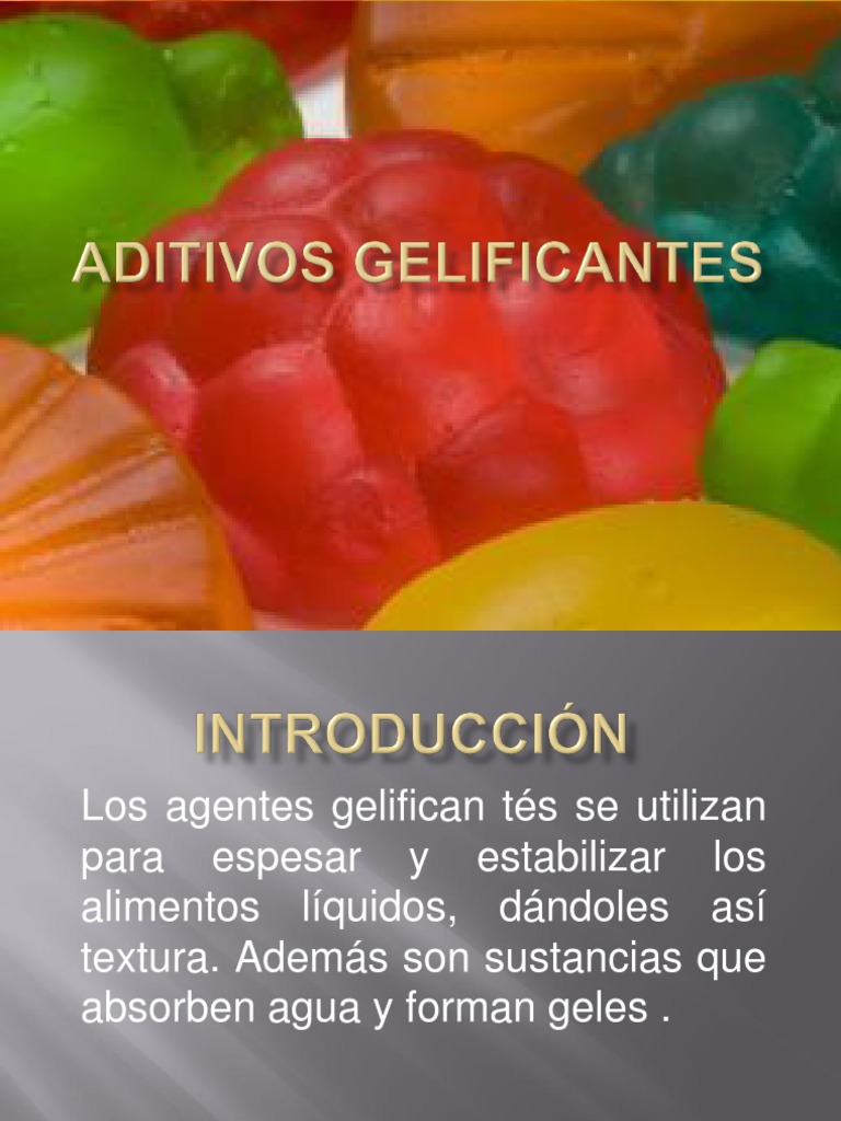 Uso de Gelificantes en Alimentos | PDF | Salud y bienestar