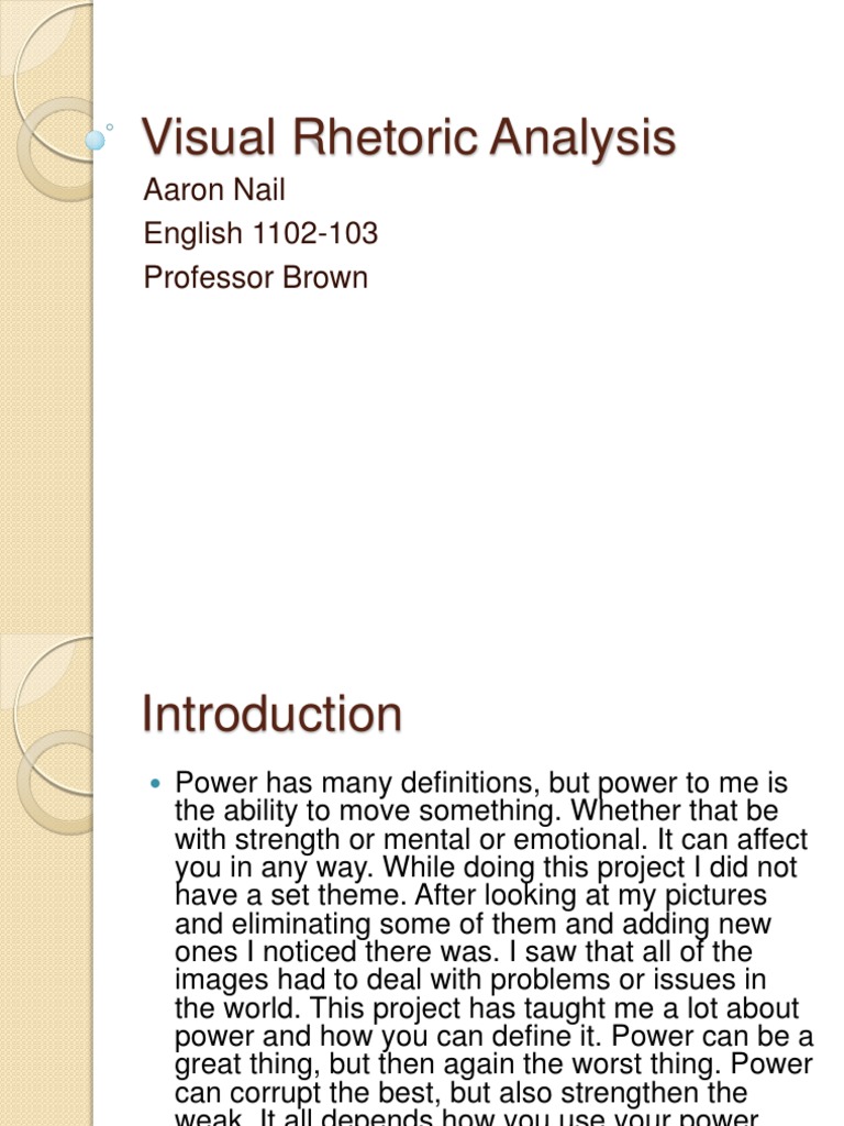 Visual Rhetoric Analysis | PDF | Sports & Recreation