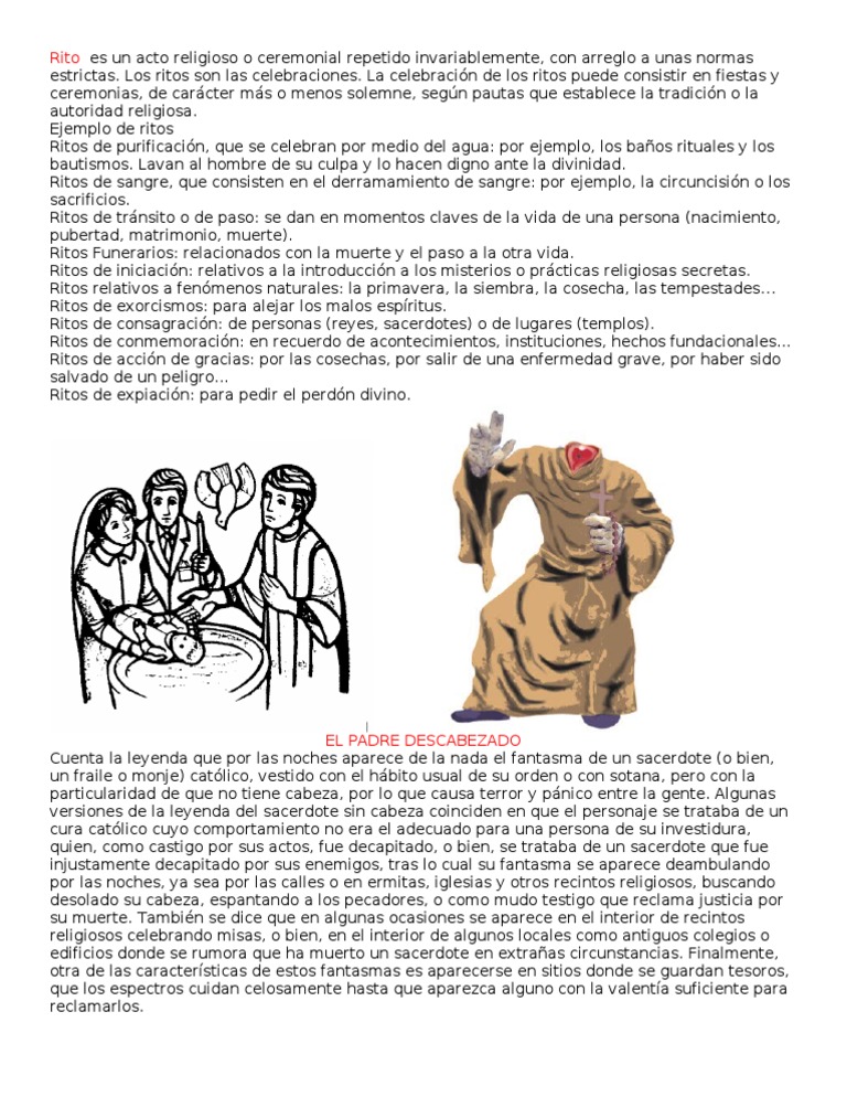 Rito Es Un Acto Religioso o Ceremonial Repetido Invariablemente | PDF ...