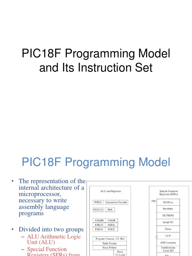 Pic 18f452 Instruction Set Pdf Instruction Set Pointer Computer Programming