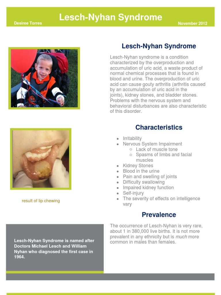 Lesch-Nyhan Syndrome | PDF | Health Sciences | Behavioural Sciences