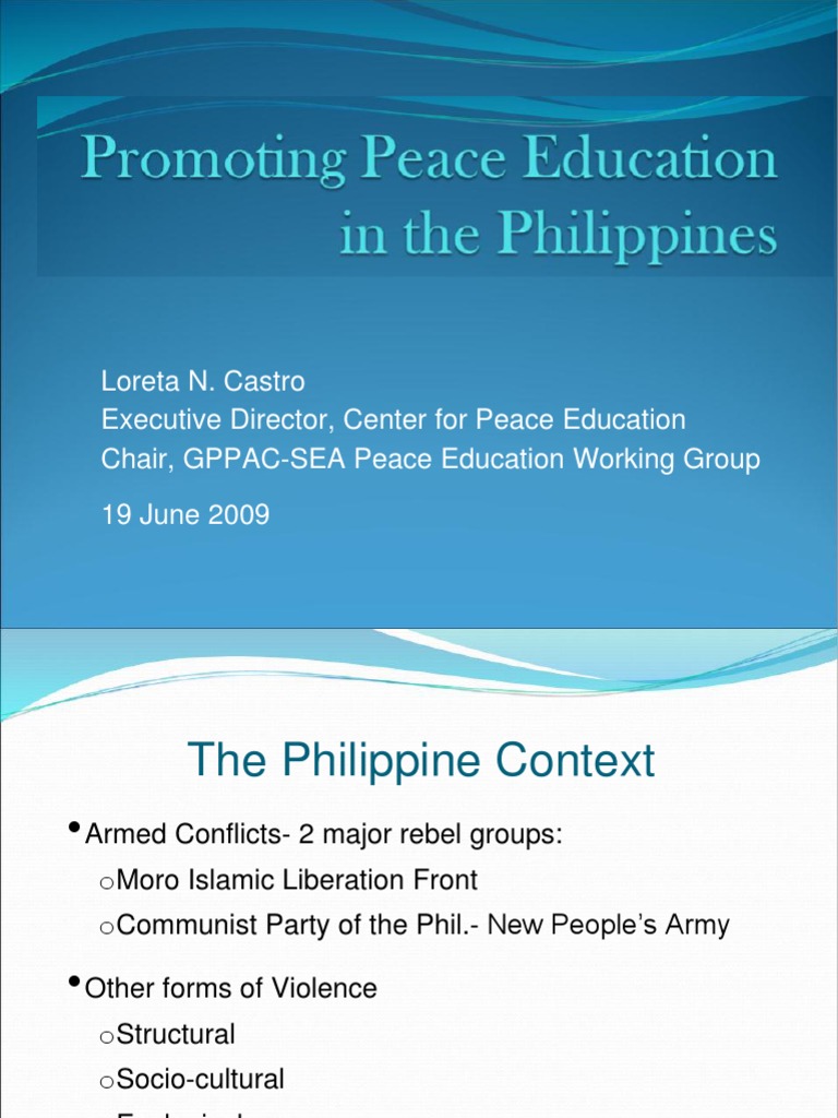 Peace Education | PDF | Peace | Cognition