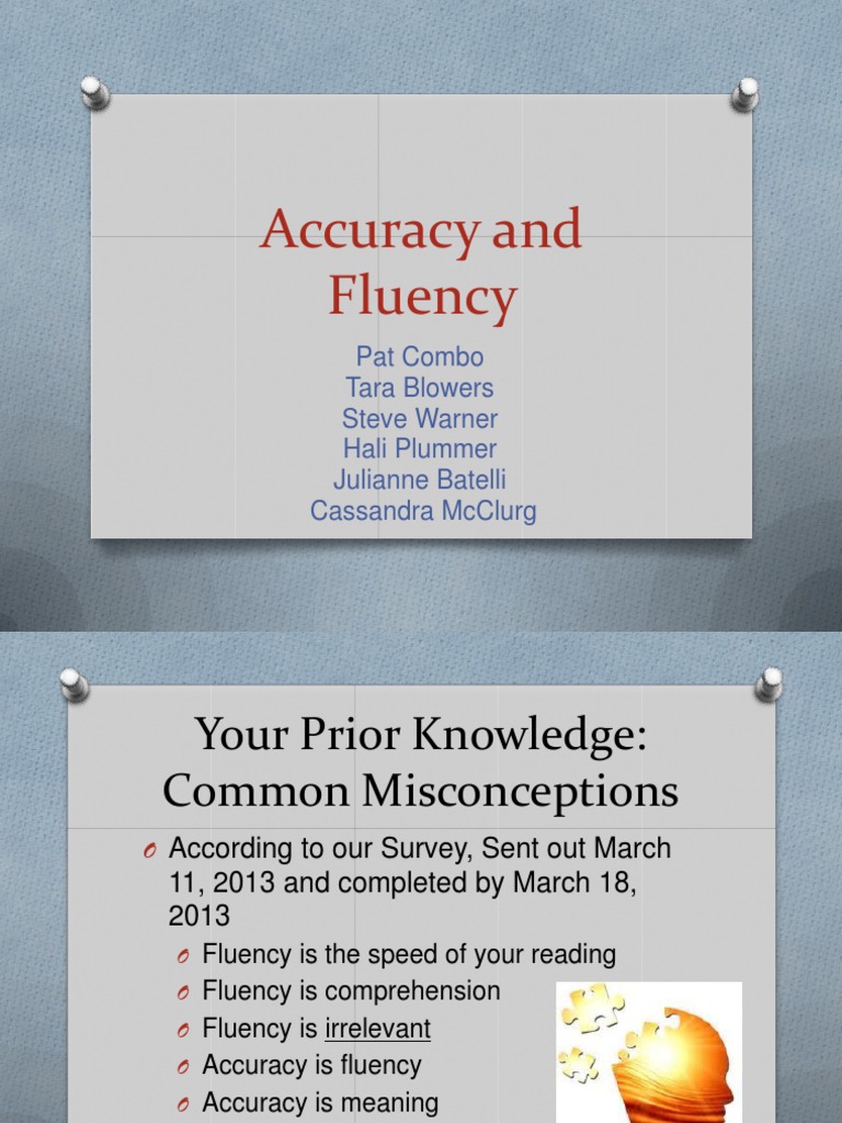 Accuracy and Fluency Powerpoint | PDF | Reading (Process) | Applied ...
