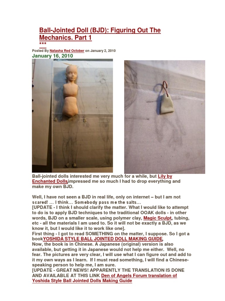 BJD Mechanics: A Beginner's Guide | PDF | Arm | Elbow