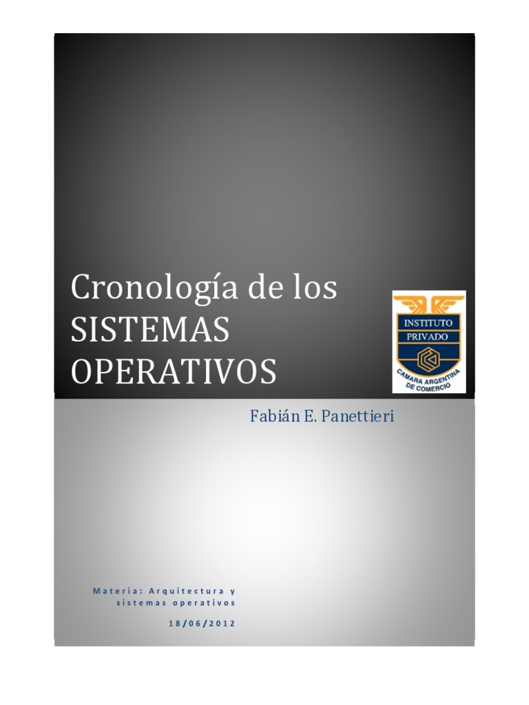 Cronología de Los Sistemas Operativos | PDF | Sistema operativo ...