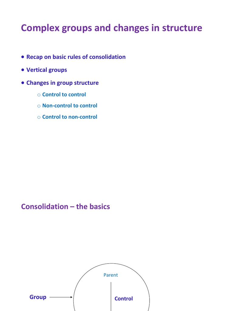 Complex Group Structure and Consolidation | PDF | Goodwill (Accounting ...