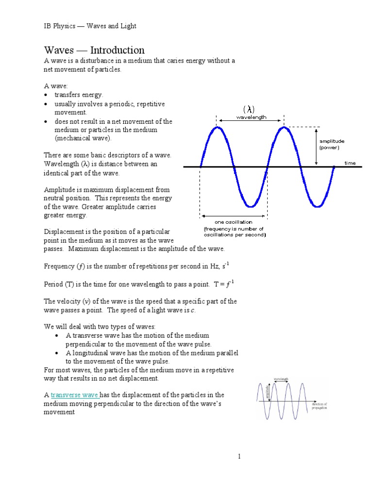 Waves and Light | PDF | Wavelength | Waves