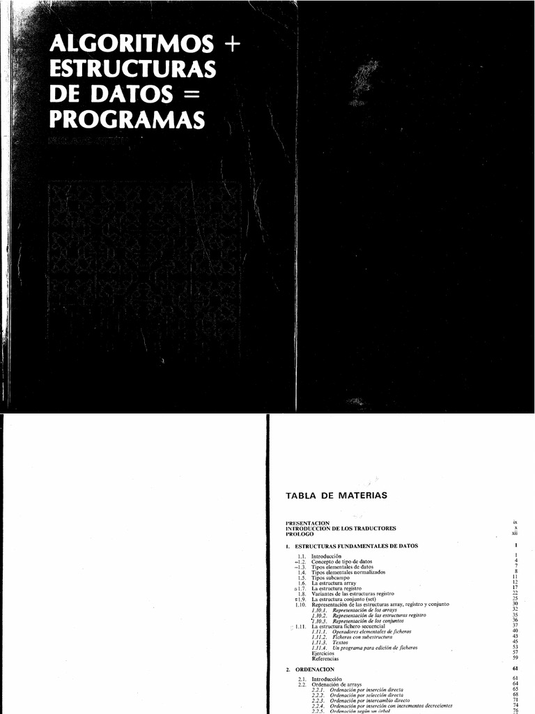 Algoritmos + Estructuras de Datos-Niklaus, Wirth | PDF