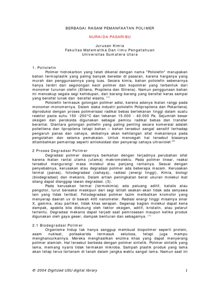 Bahan Polimer | PDF