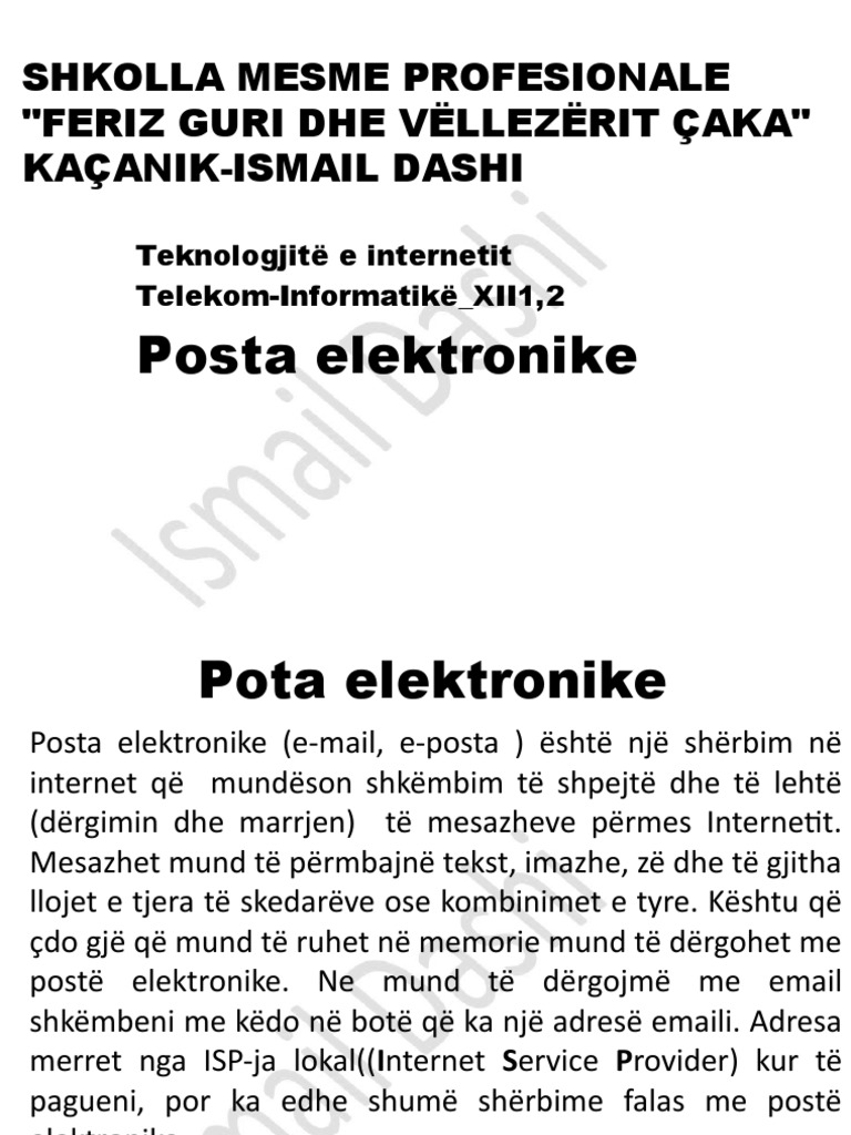 Posta Elektronike | PDF