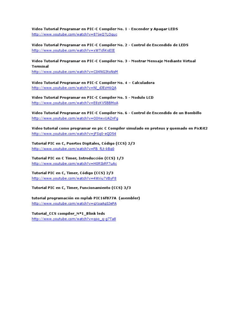 Programacion en C Con Hi Tech | PDF | Compilador | Robot