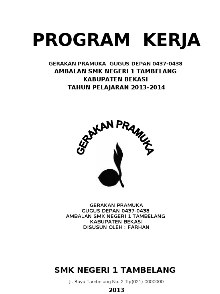 Draft Program Kerja Pramuka Sagasta | PDF