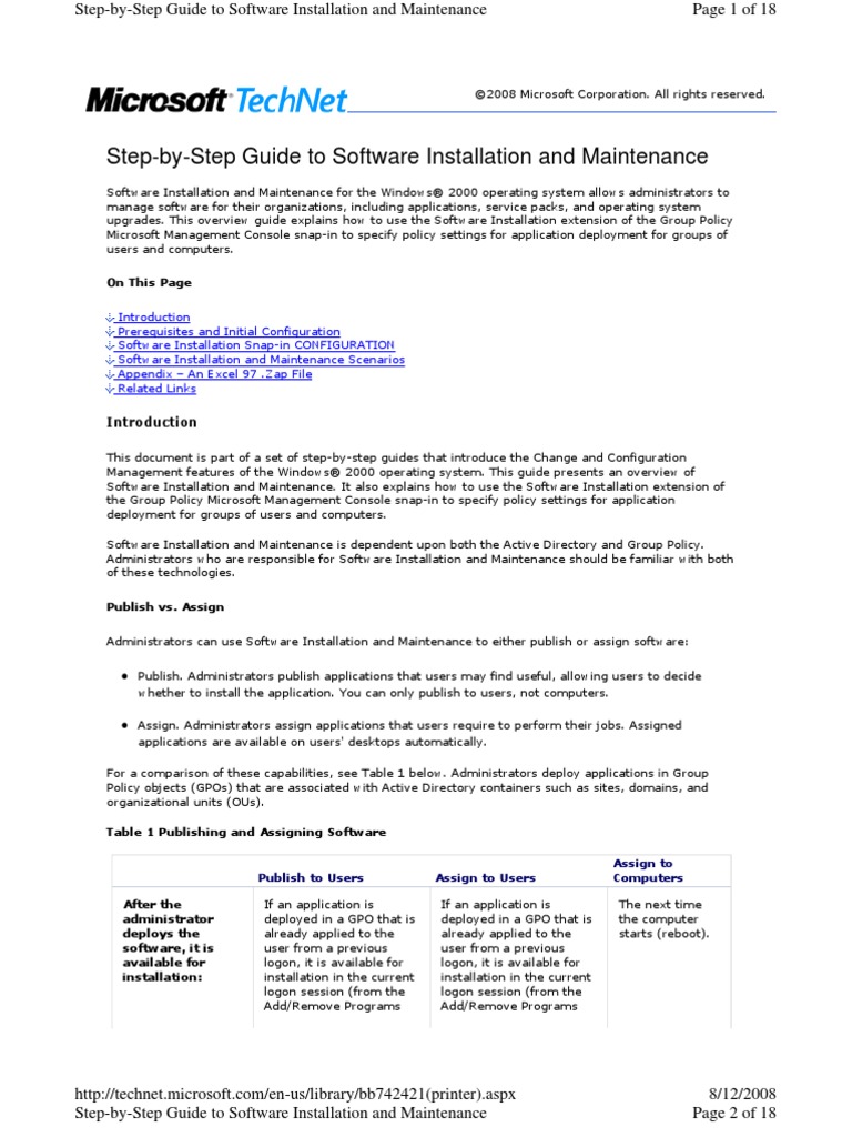 Step-By-Step Guide to Software Installation and Maintenance | Group ...