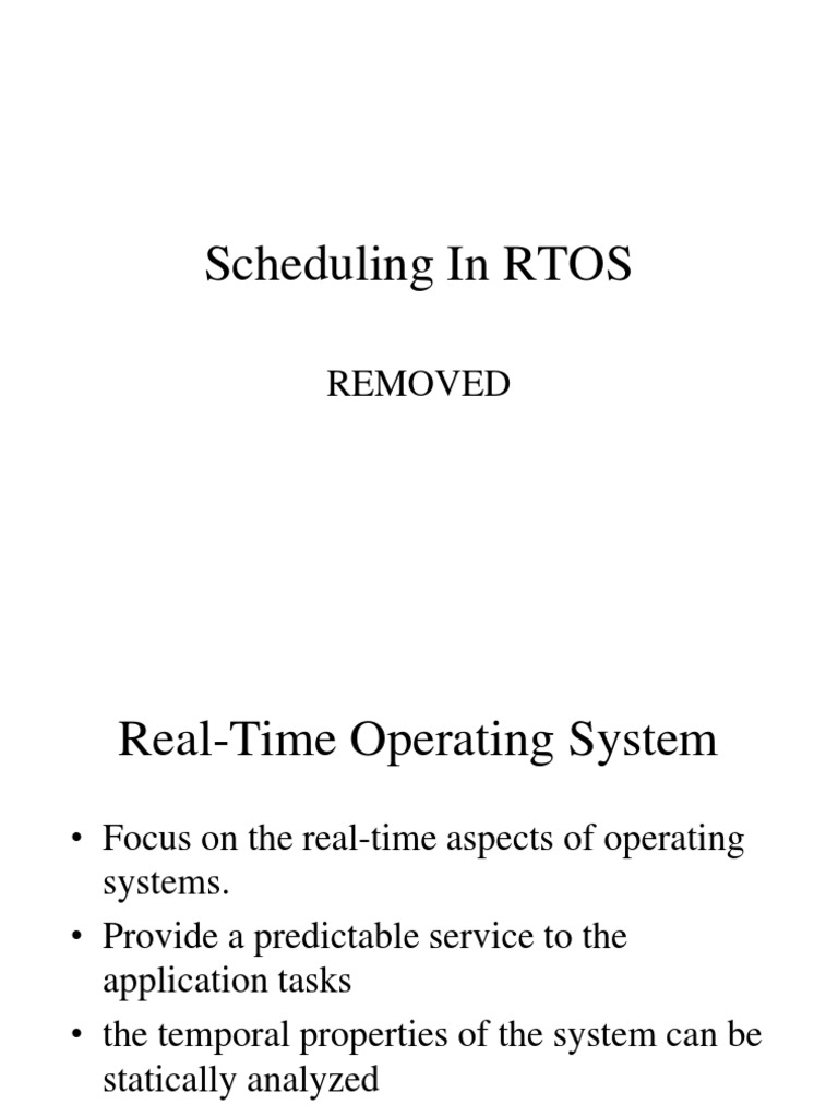 RTOS Scheduling | PDF | Scheduling (Computing) | Computer Architecture RTOS Scheduling | PDF | Scheduling (Computing) | Computer Architecture