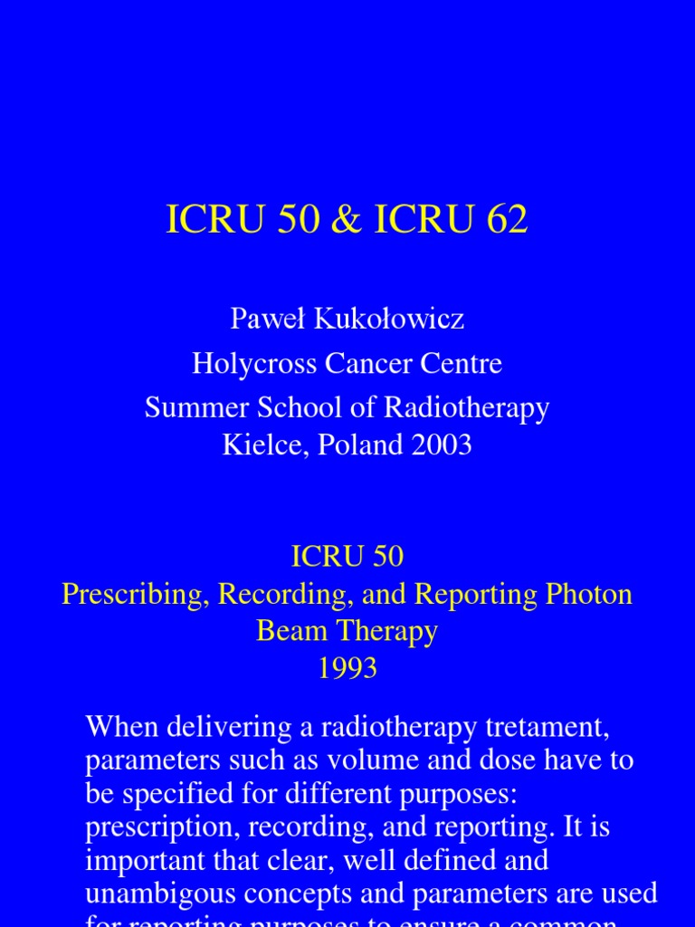 Icru 50 | PDF