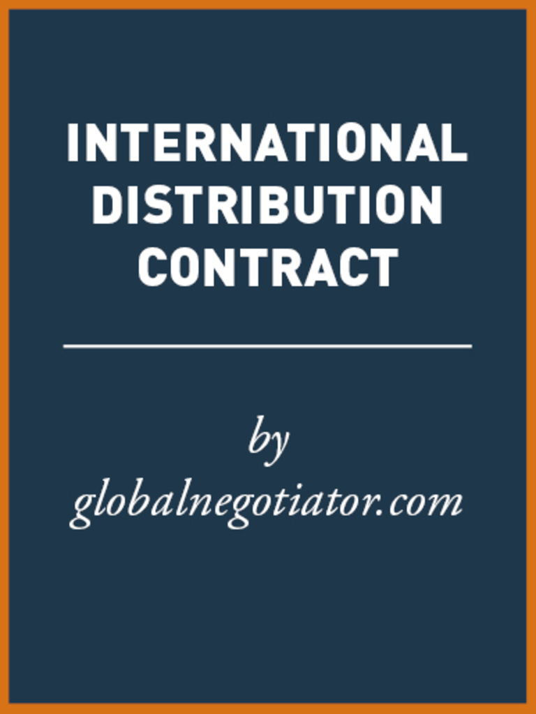 International Distribution Contract Guide | PDF | Distribution ...