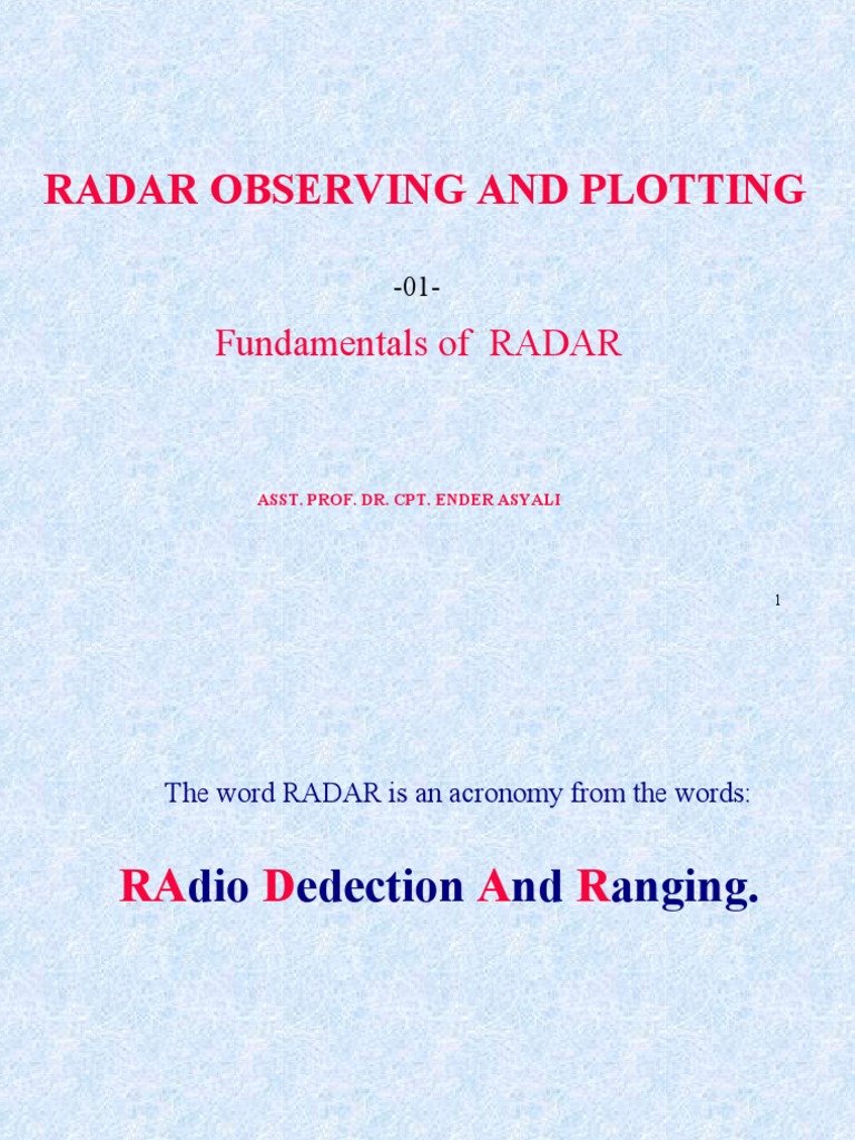 Radar Presentation 01 | PDF | Radar | Refraction
