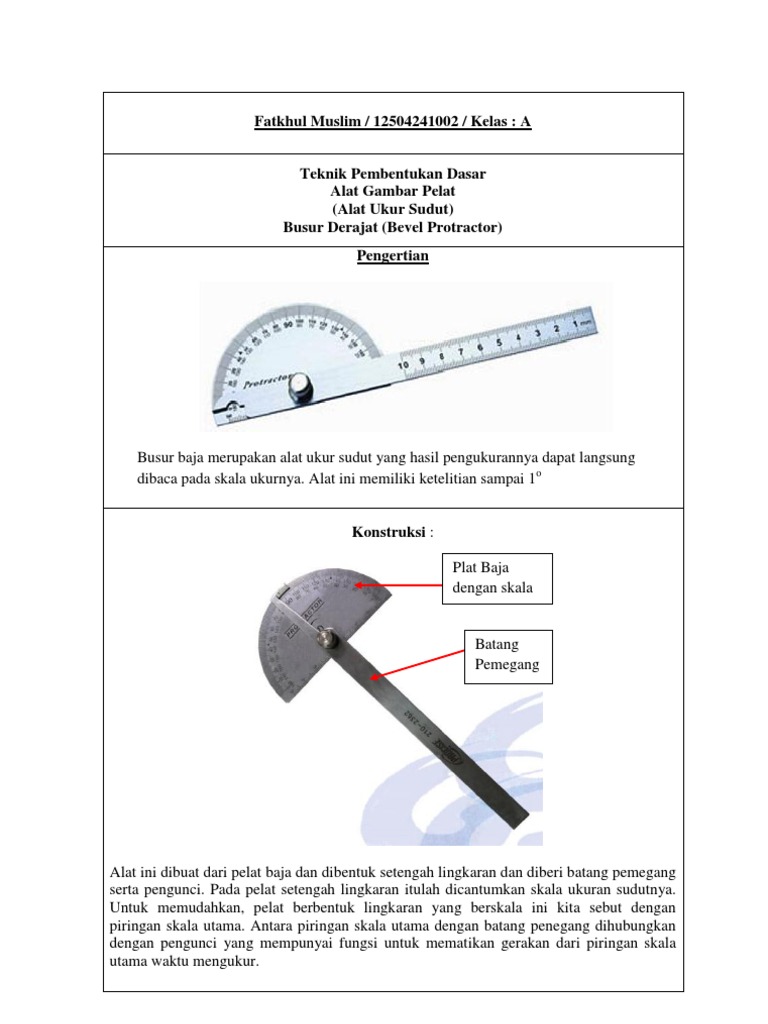 Busur Baja Alat Ukur Kerja Plat | PDF