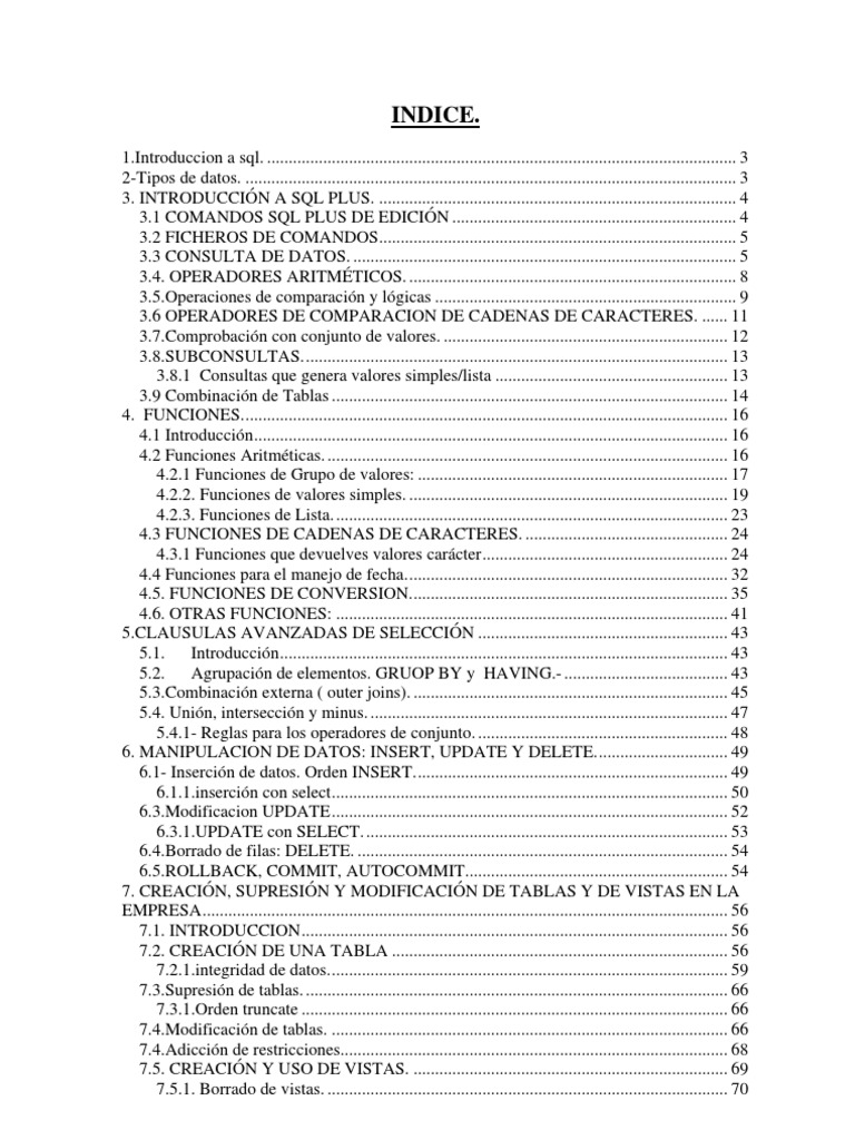Manual SQL | PDF | SQL | Bases de datos
