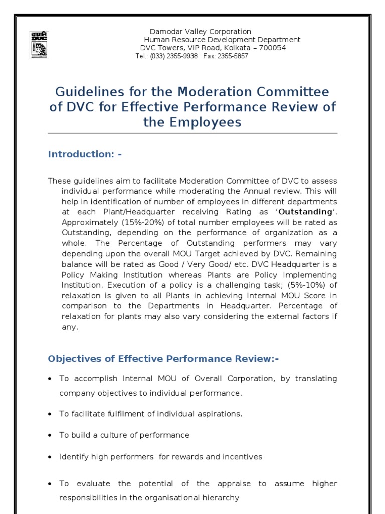 1 - Draft Moderation Guideline | PDF | Policy | Employment