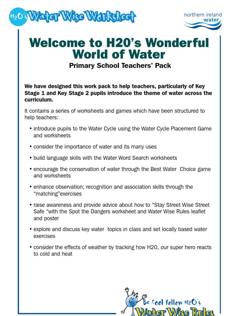 H2O WorkSheets | Water Cycle | Water Vapor