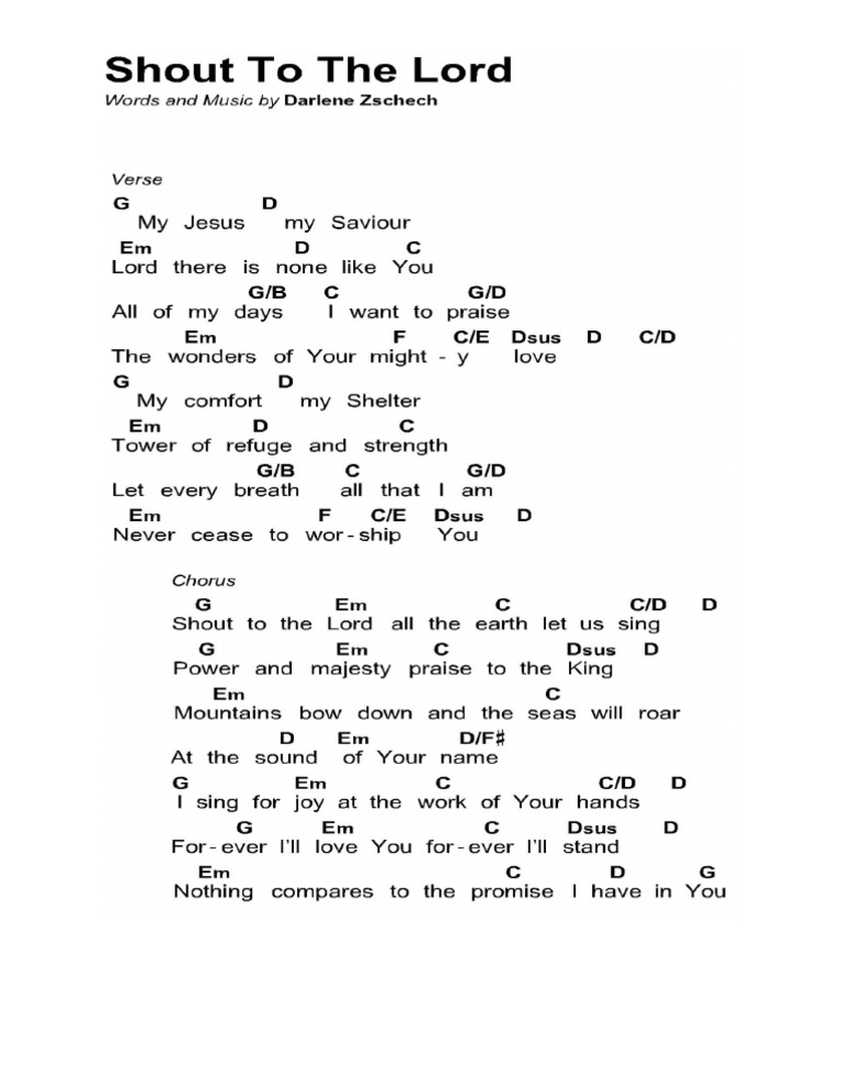 Shout To The Lord | PDF