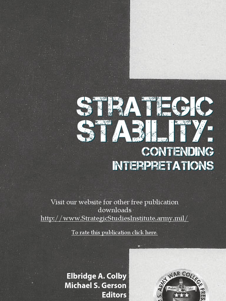 Strategic Stability: Contending Interpretations | PDF | Nuclear Weapons ...