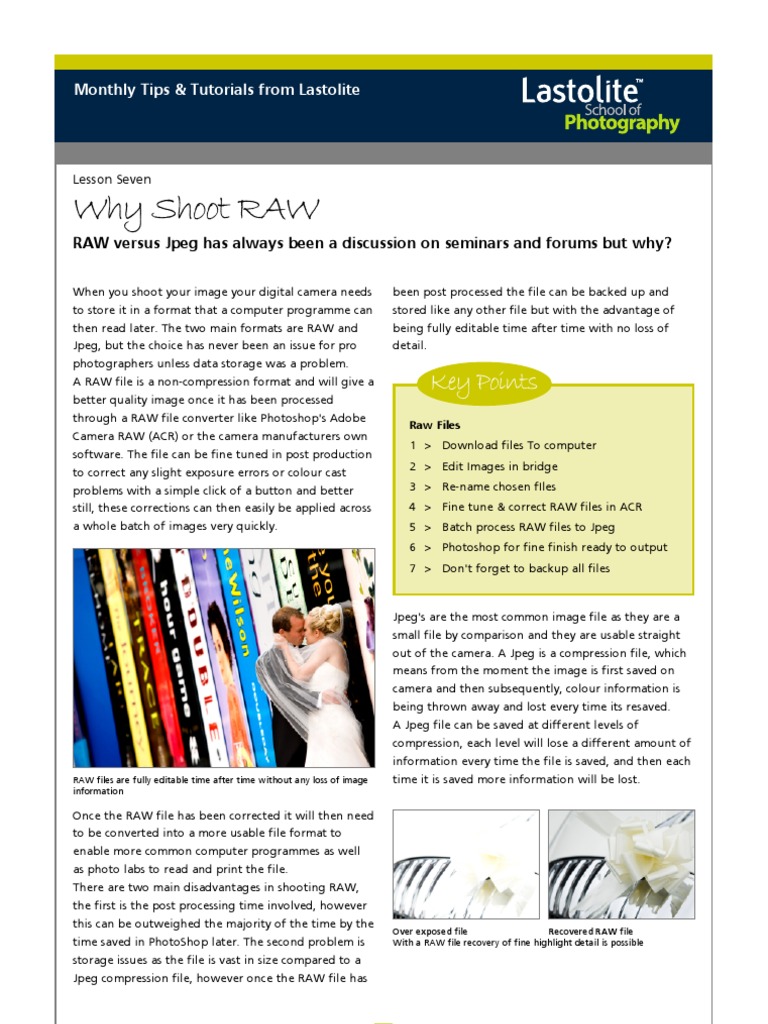 Why Shoot RAW: Key Points | PDF | Raw Image Format | Adobe Photoshop
